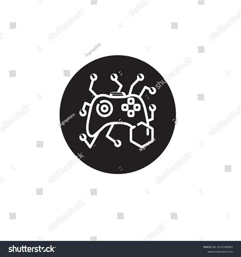 Joystick Vector Icon Game Console Symbol Stock Vector Royalty Free