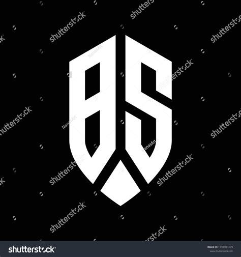 Bs Logo Monogram Emblem Shield Style Stock Vector (Royalty Free ...