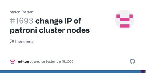 Change Ip Of Patroni Cluster Nodes Issue Patroni Patroni Github