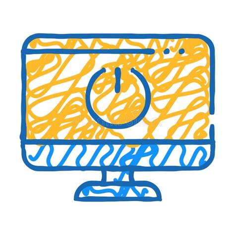 On And Off Operating System Icon Doodle Illustration Stock Vector