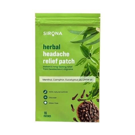 Sirona Herbal Headache Relief Patch Online Grocery Shopping And
