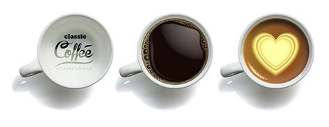커피 광고 디자인 커피와 함께 흰 도자기 잔 3잔 높은 상세한 사실적인 그림 갈색에 대한 스톡 벡터 아트 및 기타 이미지 갈색 광고 기포 음료 Istock