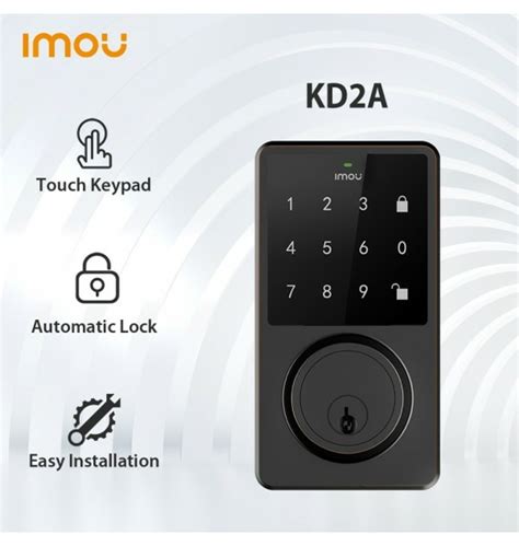 전원주택도어락 현관문번호키 Dahua imou KD2A 스마트 잠금 터치 키패드 쉬운 설치 암호 자동 잠금 디지털 도어 잠금