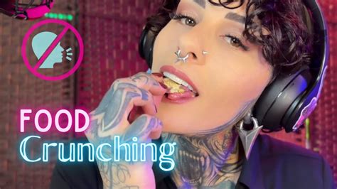 Asmr No Talking Food Crunching Sounds Chewing Noises While Eating