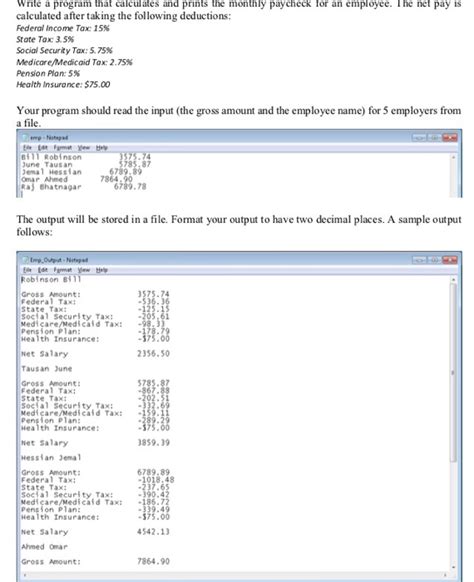 Solved Write A Program That Calculates And Prints The