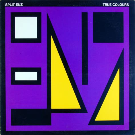 Split Enz True Colours Vinyl Purple Cover Pitman Pressing Lp Album Etched 1980