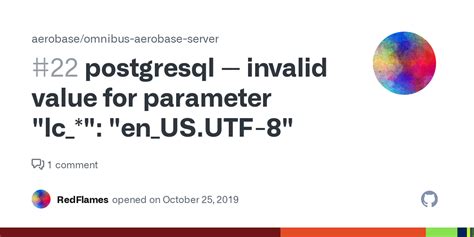 Postgresql Invalid Value For Parameter Lc Enusutf 8 · Issue 22 · Aerobaseomnibus