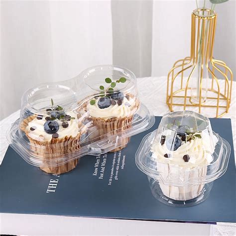 10pcs 3oz Cupcake Shaped Dome Container Clamshell Container Hinged Cup Shopee Philippines