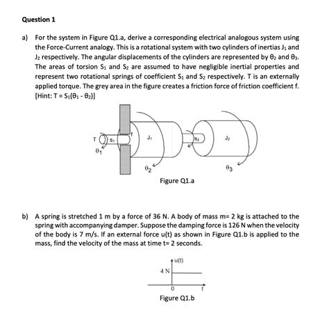 Solved For The System In Figure Q1a Derive A Corresponding