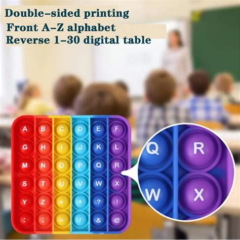 Alphabet Pop Rainbow Fidget Toy Stress Relief And Fun