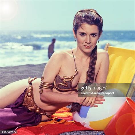 Carrie Fisher On Stinson Beach In Northern California With The Cast