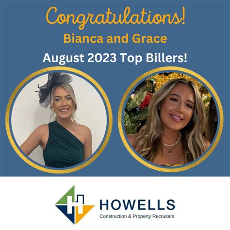 Congratulations To Bianca Manser And Grace Smith Our Top Billers For