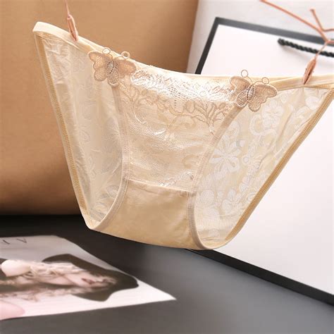 Mother S Day Tawop Beige Lace Thongs For Women Lace Panties Sexy Underwear Lingerie Thongs