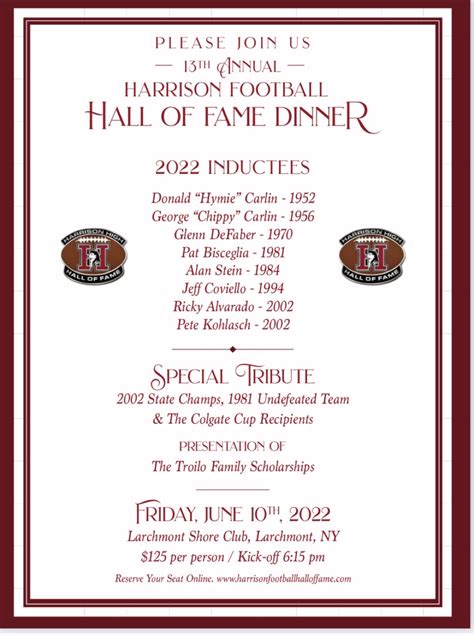 Annual Inductees Ticket Donations Robert Joyce