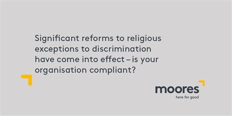 Significant Reforms To Religious Exceptions To Discrimination Have Come