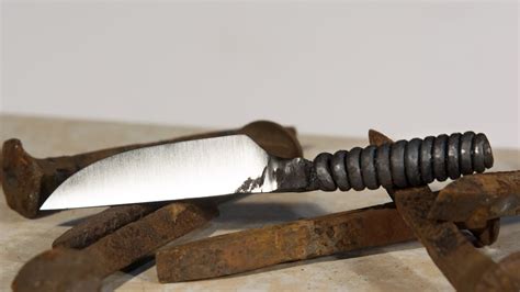 Making A Railroad Spike Knife Youtube