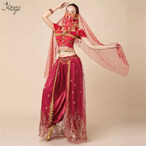 Halloween Costumes Aladdin Jasmine Princess Belly Dance Exotic Costumes