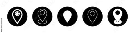 Pin Location Icon Set Map Pin Marker Map Marker Pointer Icon