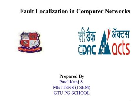 Fault Localization In Computer Network PPT