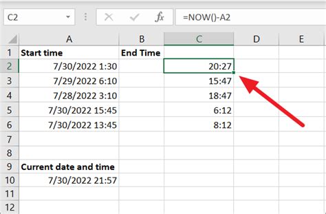 How To Subtract Time In Excel