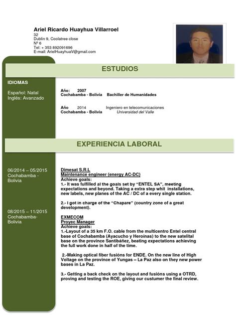 Ariel Cv Ingles Pdf