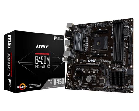 Original MSI Motherboard B450M PRO VDH MAX Socket AM4 DDR4 64GB AMDB450