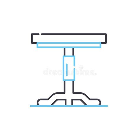 Field Table Line Icon Outline Symbol Vector Illustration Concept