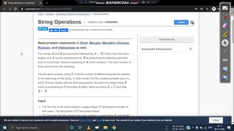 String Operations Stropers December Long Challenge Codechef