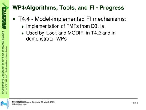 PPT WP4 Algorithms Tools And Fault Injection PowerPoint