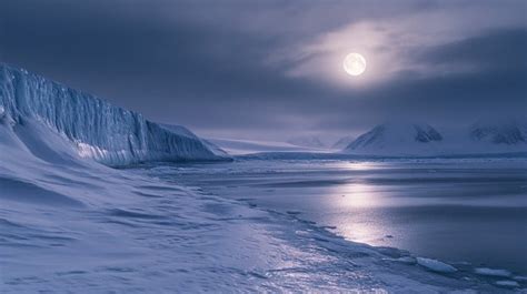 Free Moonlit Frozen Landscape Image Moonlit Frozen Landscape