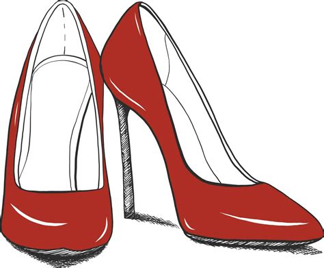 Vector Hand Drawing Modern Fashion High Heels Shoes Sketch For Banner
