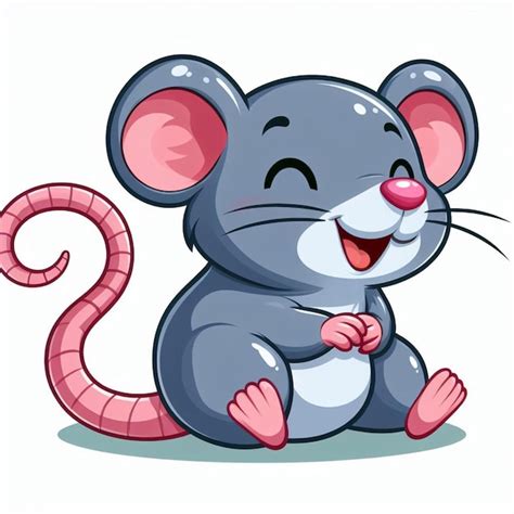 Premium Vector Cute Rat Vector Cartoon Illustration