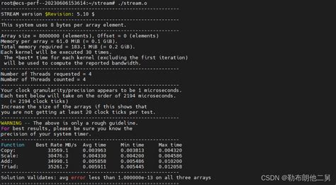 使用stream测试内存带宽性能计算机内存性能copyscale Csdn博客
