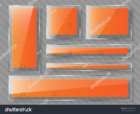 Glass Framework Set Vector Illustration Stock Vector Royalty Free 432990733 Shutterstock