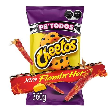 Botana Cheetos Xtra Flamin Hot Pa Todos Sabor Queso Chile Y Limón 360