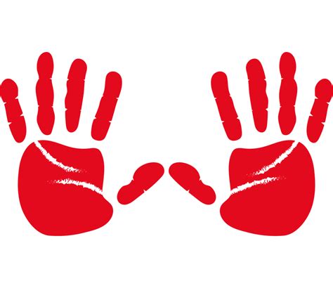 Red Hand Day Illustration Of Red Hands 54837132 Png