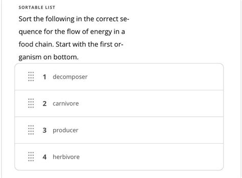 SOLVED Sort The Following In The Correct Sequence For The Flow Of
