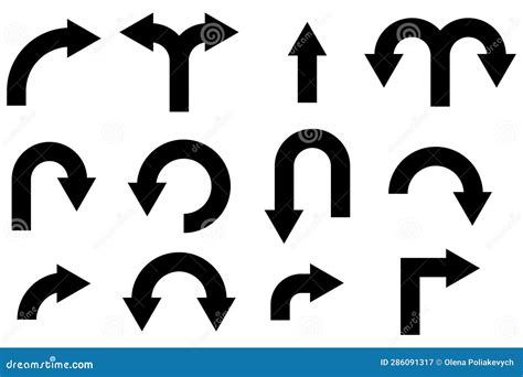 Black Arrows Set On White Background Pointers Collection Arrow Cursor Icon Vector