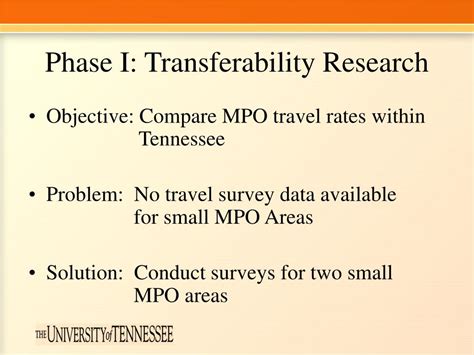 Ppt An Investigation Of The Transferability Of Trip Generation Models