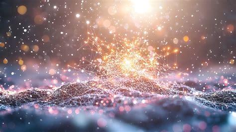 Abstract Glowing Network Connections Digital Data Flow Futuristic Technology Background Ai