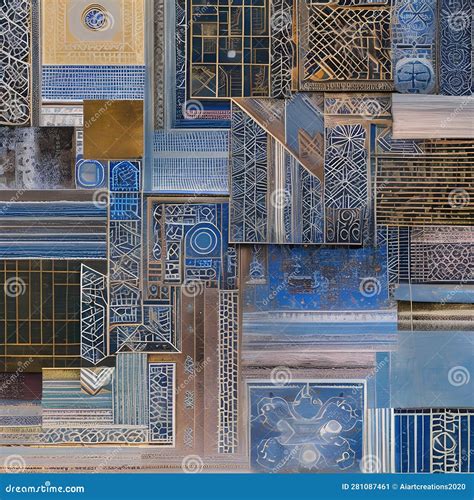 An Abstract Representation Of The Human Condition With Fragmented Identities Layered