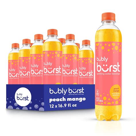 Bubly Burst Peach Mango 16 9 Fl Oz Bottles Pack Of 12 Grocery And Gourmet Food