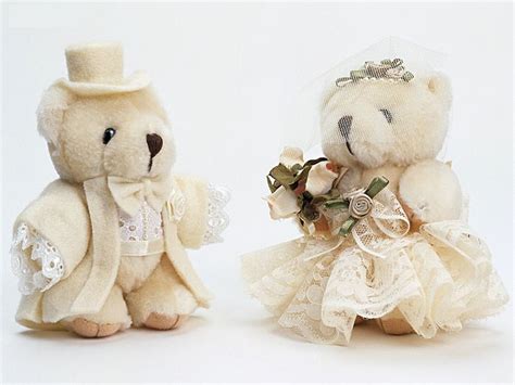 Teddy Bear Bride And Groom Wedding Favors Art Photo Print Digital