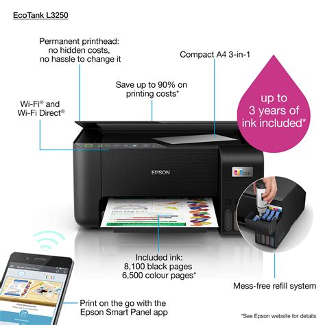 Epson EcoTank L3250 A4 Wi Fi Ink Tank Printer
