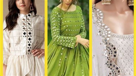 New And Stylish Mirror Work Dress Designs Latest Mirror Work Dresses 2020 2021 Youtube
