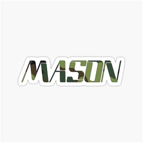 Mason Name Iii My Name Is Mason Typography Name Camo Vibe