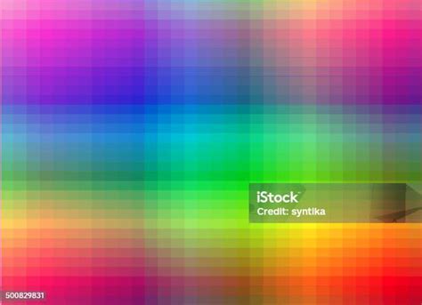 Vector Colorful Pixel Effect Background向量圖形及更多彩虹圖片 彩虹 棋盤花紋 橫額 Istock