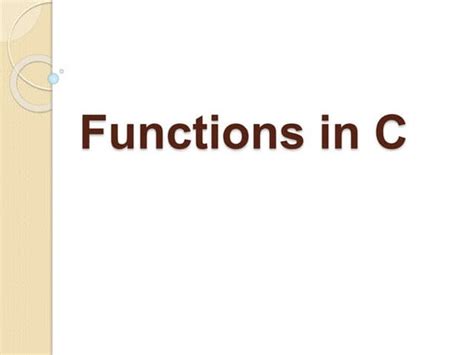 Array In C Ppt