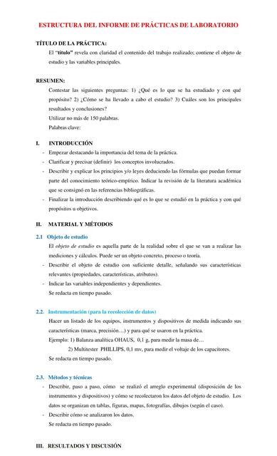 Ejemplos De Informes De Laboratorio Outlet