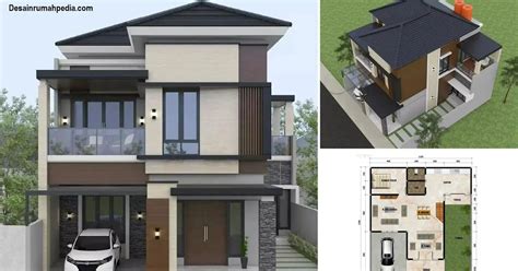 Desain Rumah 2 Lantai 11 X 12 Meter Lengkap 4 Kamar Tidur Dan Balkon